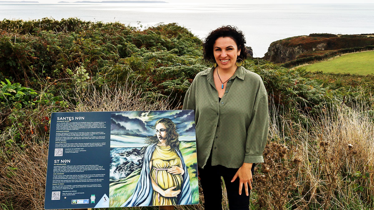 New portrait of St Non unveiled near where she is said to have given ...